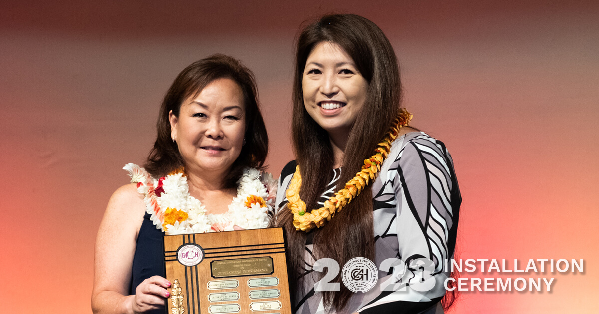 2023 Installation Ceremony - General Contractors Association of Hawaii